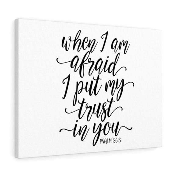 Printify | Art | Scripture Sign Trust In You Psalm 563 White Bible ...